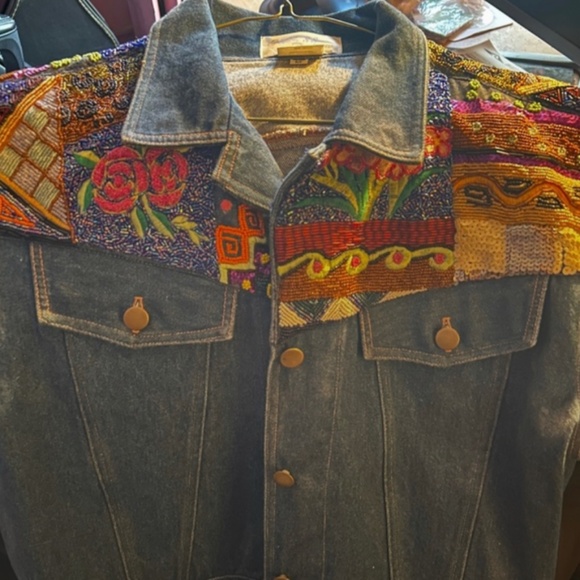 Jackets & Coats | Kk 88 Designs Vintage Hand Beaded Denim Jacket | Poshmark